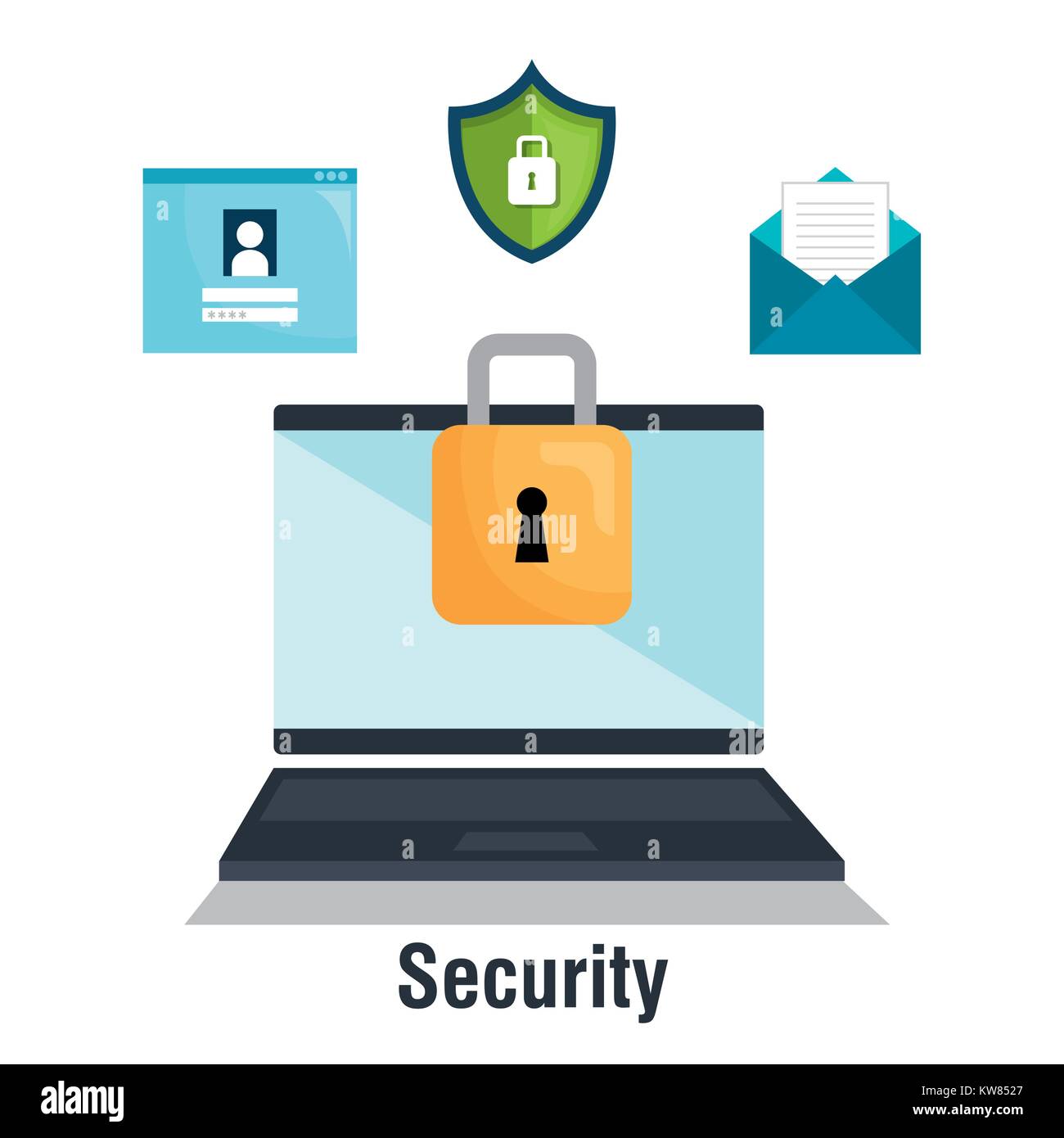 security system concept icons vector illustration design Stock Vector ...