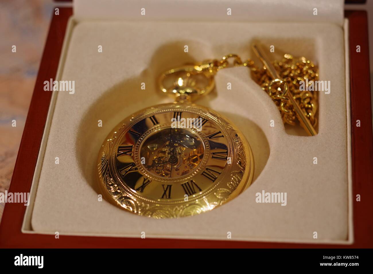 Half Hunter Gold Plated Pocket Watch by Jean Pierre. Devon, UK. 2017 ...