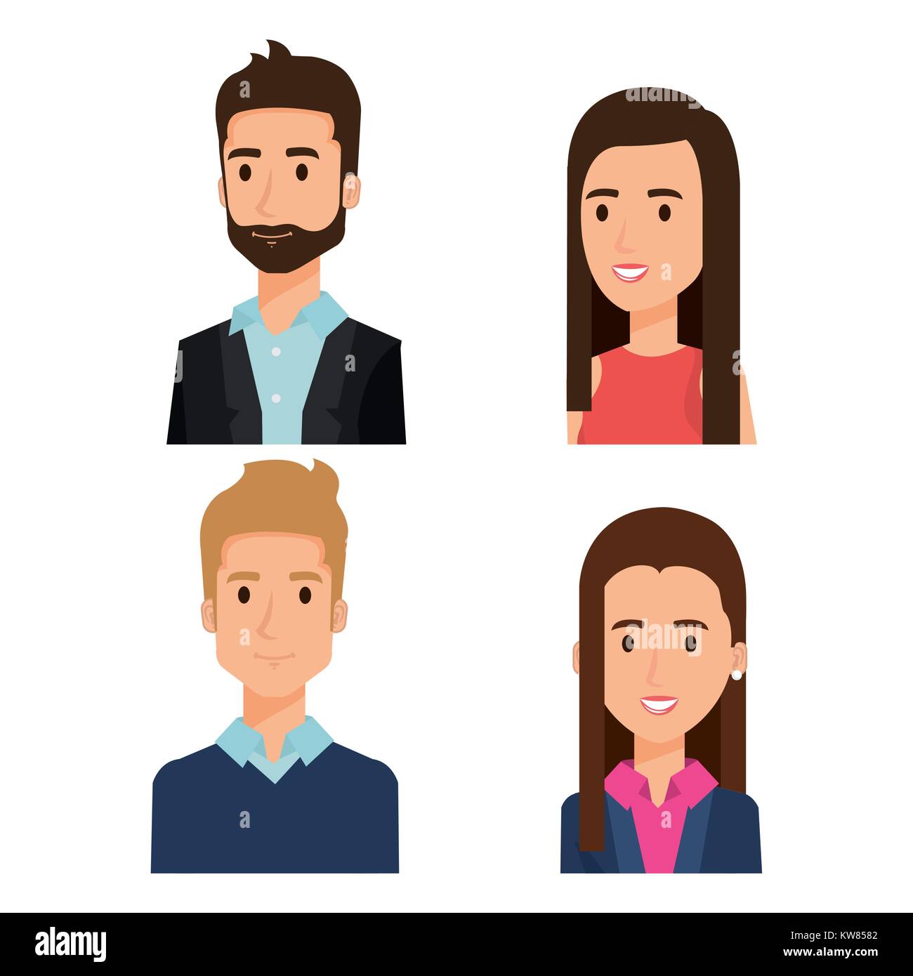 business people group avatars characters vector illustration design ...