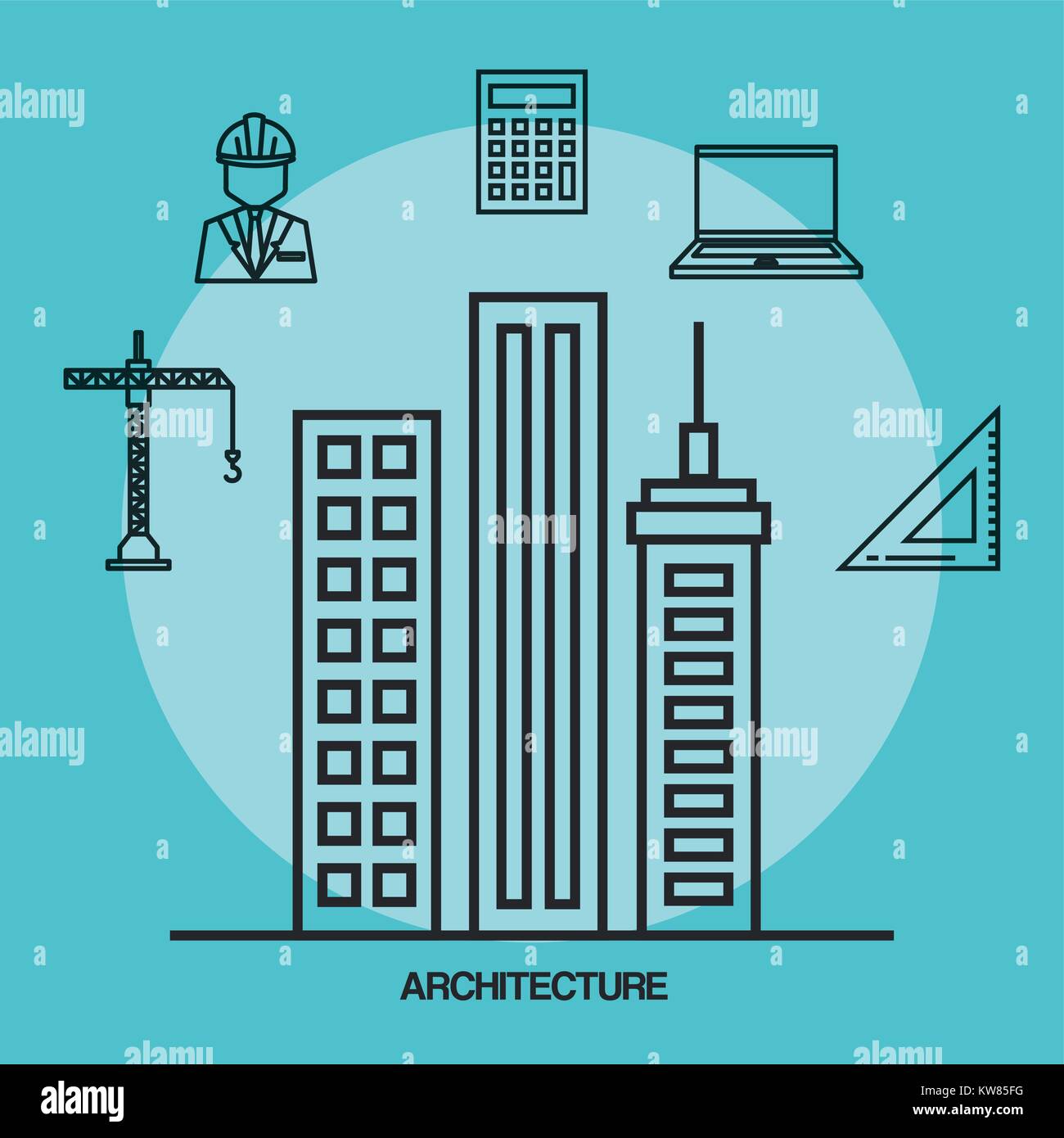 architectural design set icons vector illustration design Stock Vector ...