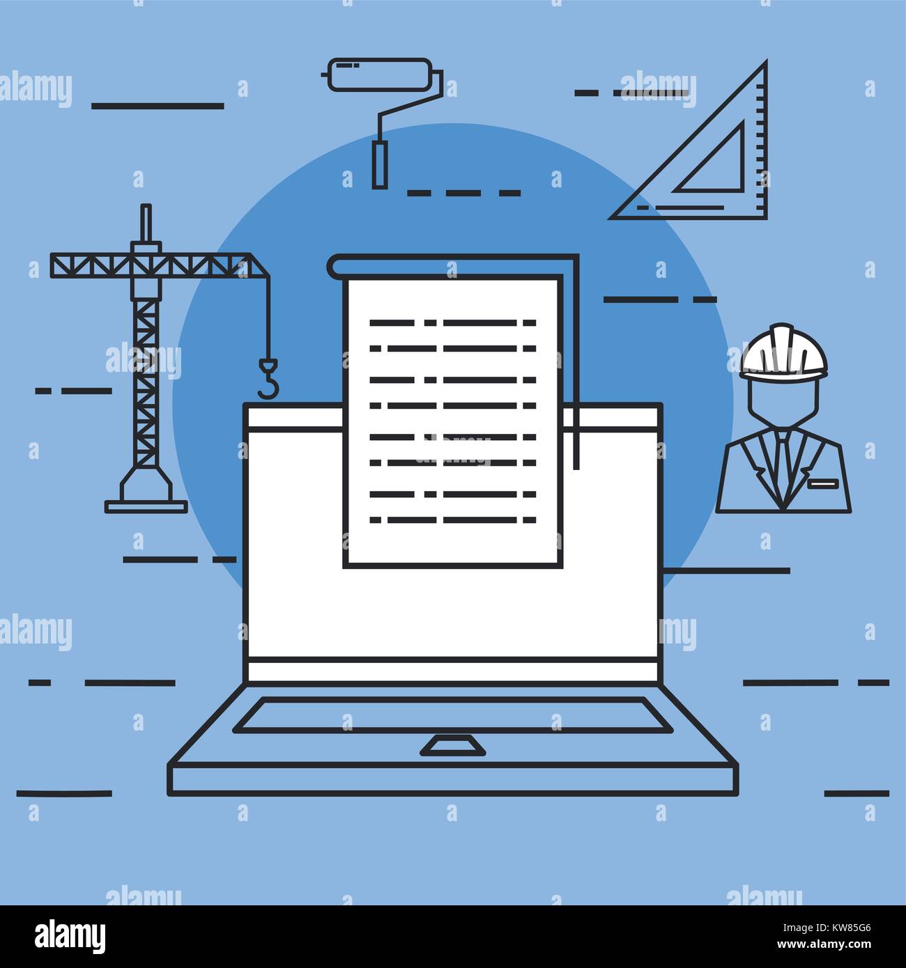 architectural design set icons vector illustration design Stock Vector ...