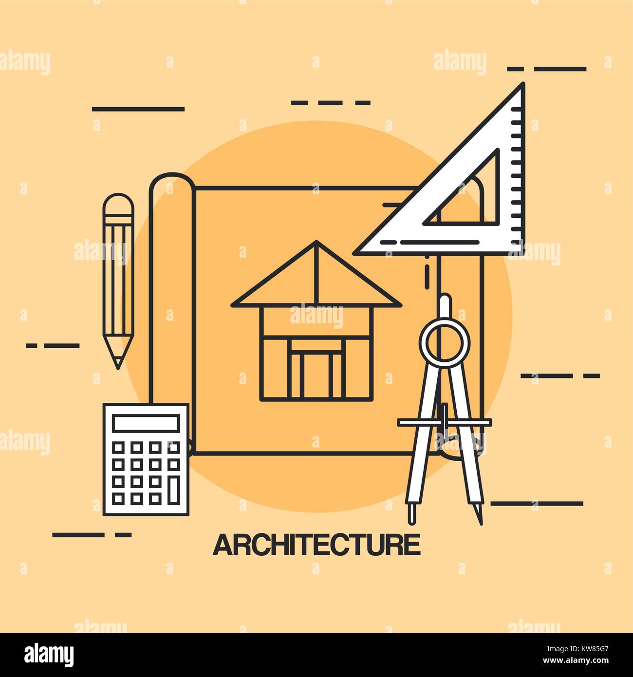 architectural design set icons vector illustration design Stock Vector ...