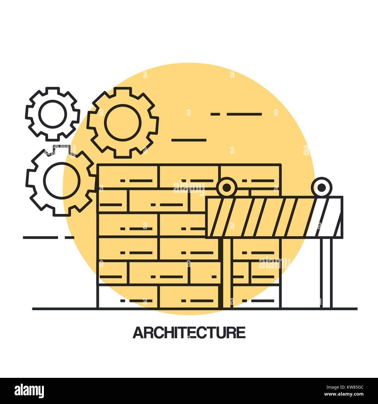 architectural design set icons vector illustration design Stock Vector ...