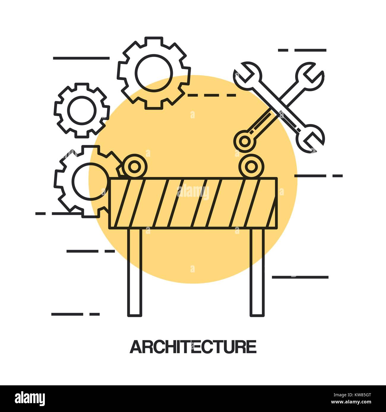 architectural design set icons vector illustration design Stock Vector ...