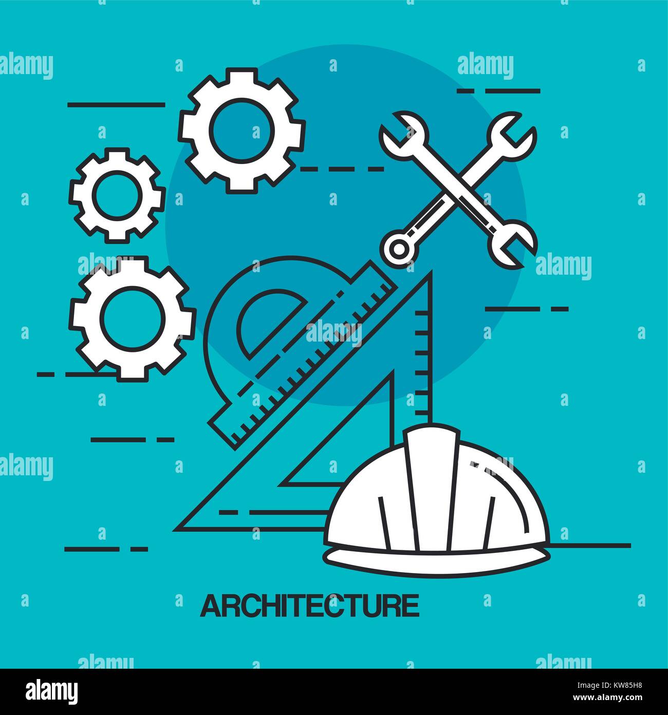 architectural design set icons vector illustration design Stock Vector ...