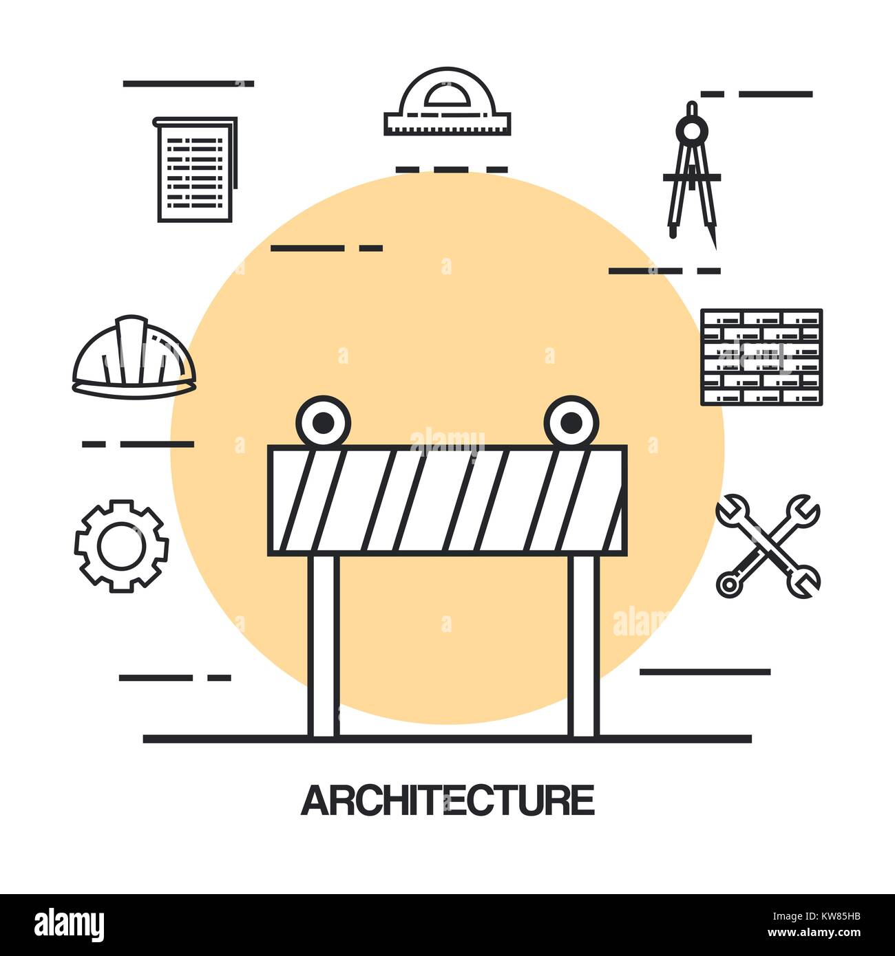 architectural design set icons vector illustration design Stock Vector ...