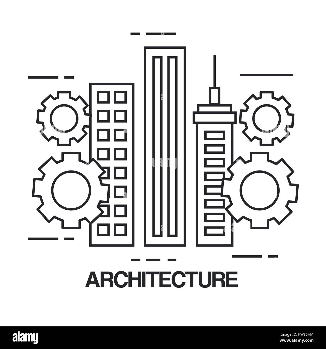 architectural design set icons vector illustration design Stock Vector ...