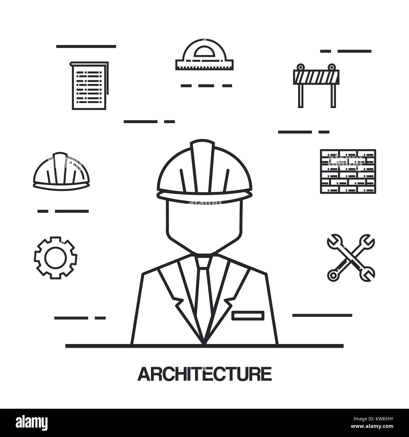 architectural design set icons vector illustration design Stock Vector ...