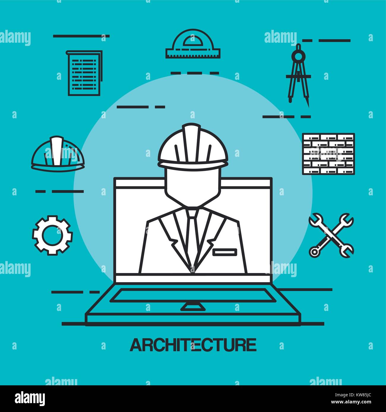 architectural design set icons vector illustration design Stock Vector ...