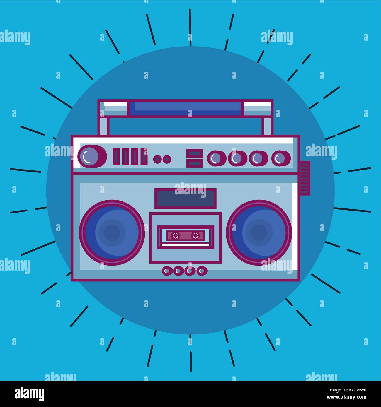 radio retro technology icon Stock Vector Image & Art - Alamy