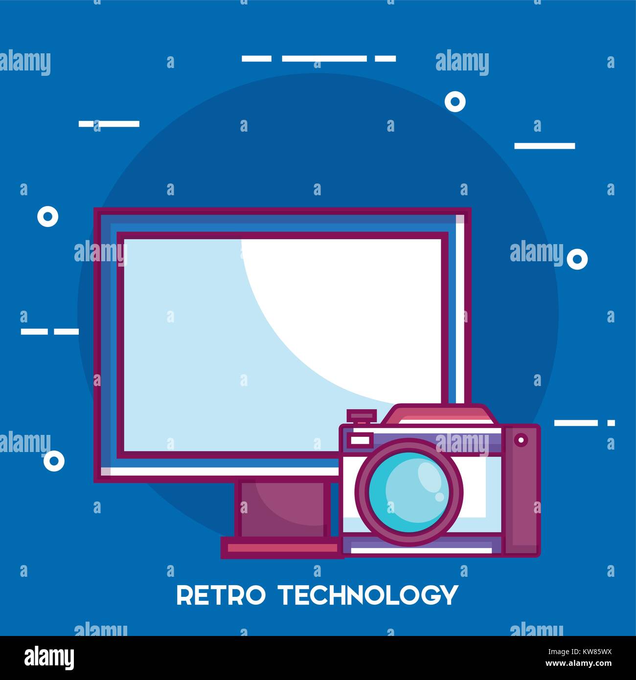 retro technology set gadgets Stock Vector Image & Art - Alamy