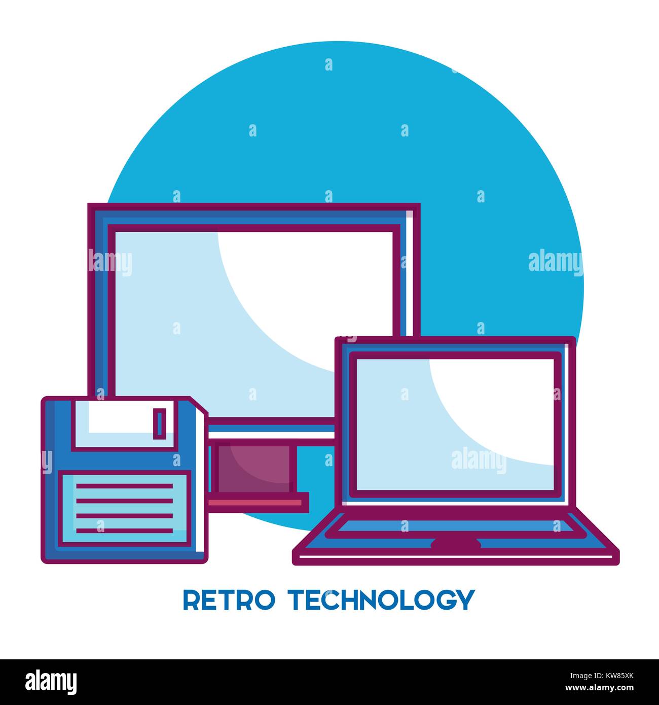 retro technology set gadgets Stock Vector Image & Art - Alamy