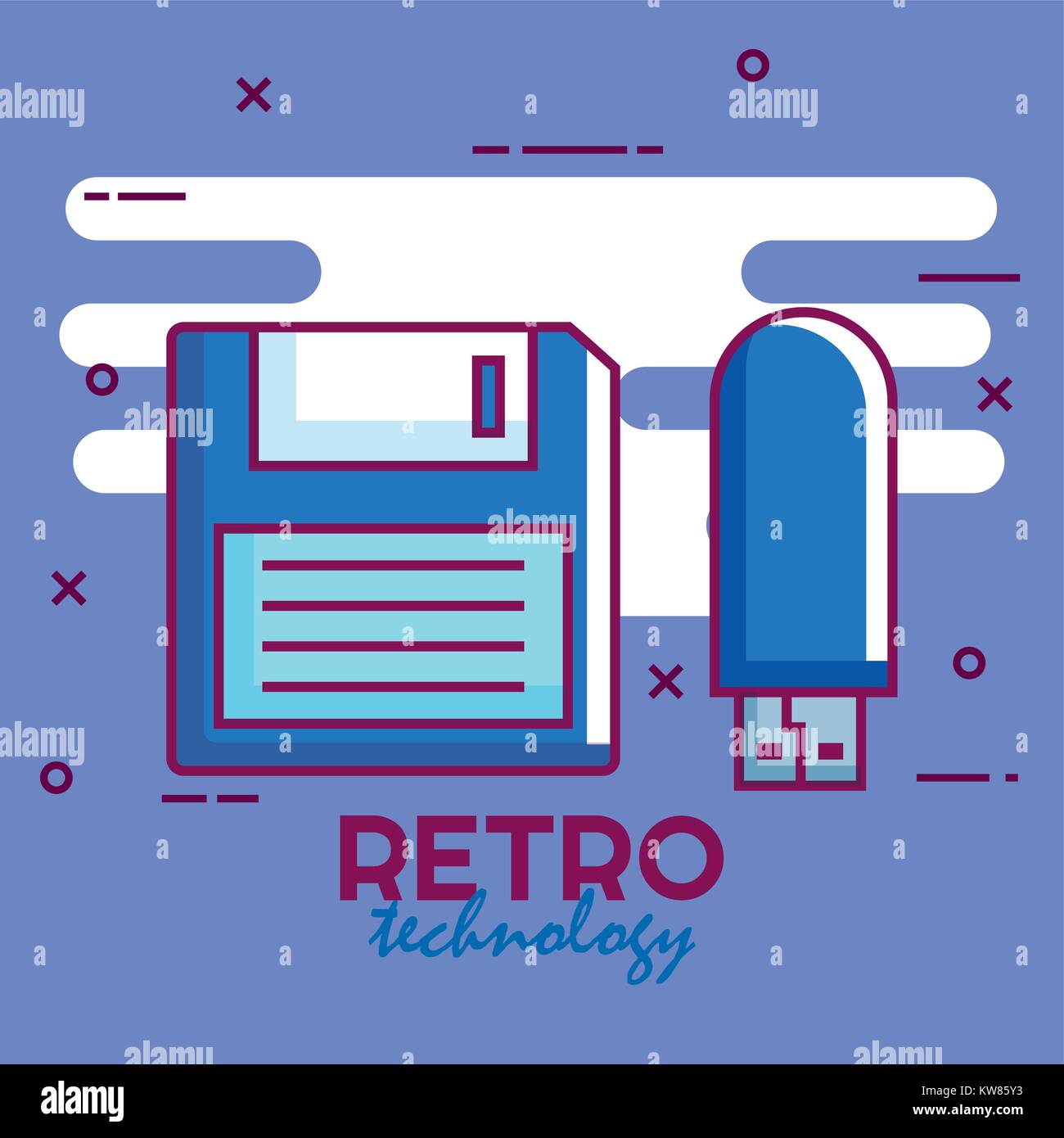 retro technology set gadgets Stock Vector Image & Art - Alamy