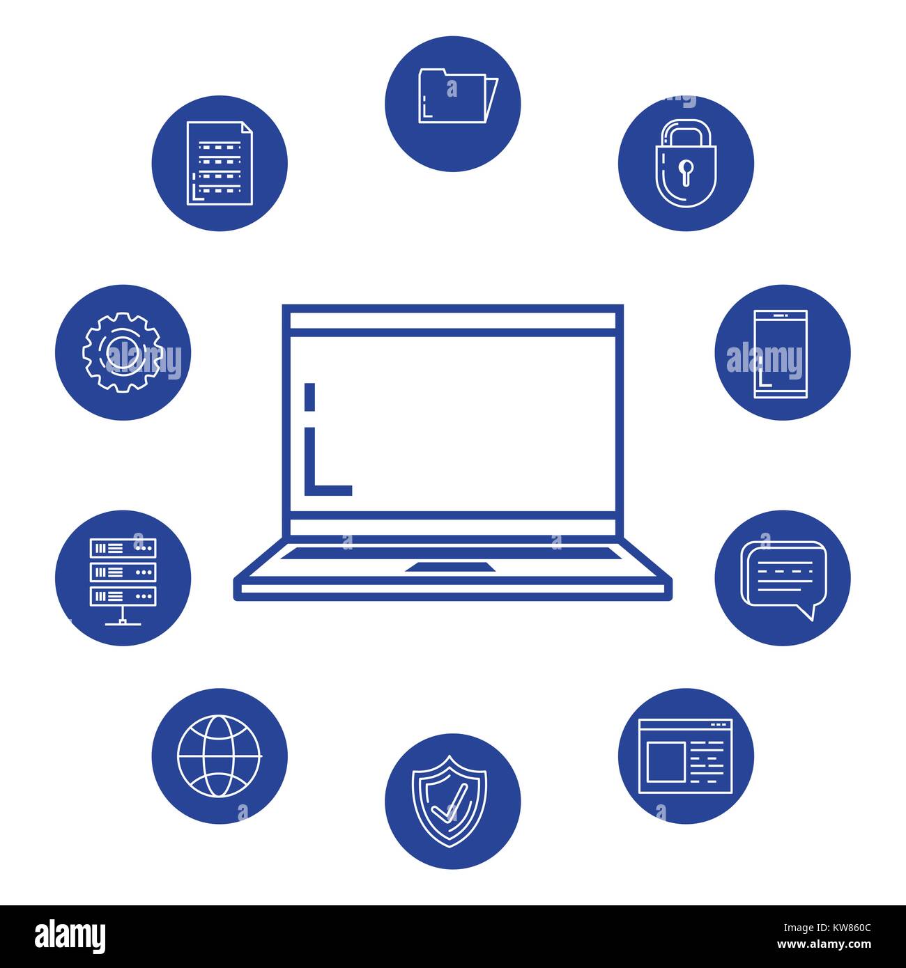 security system technology icons Stock Vector Image & Art - Alamy