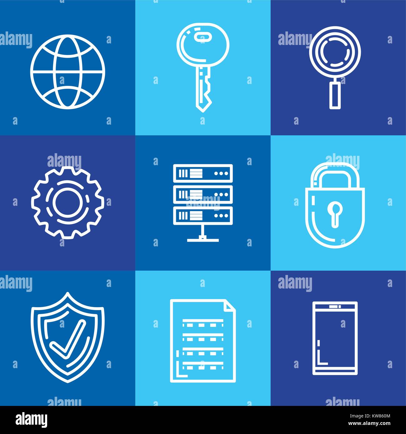 security system technology icons Stock Vector Image & Art - Alamy