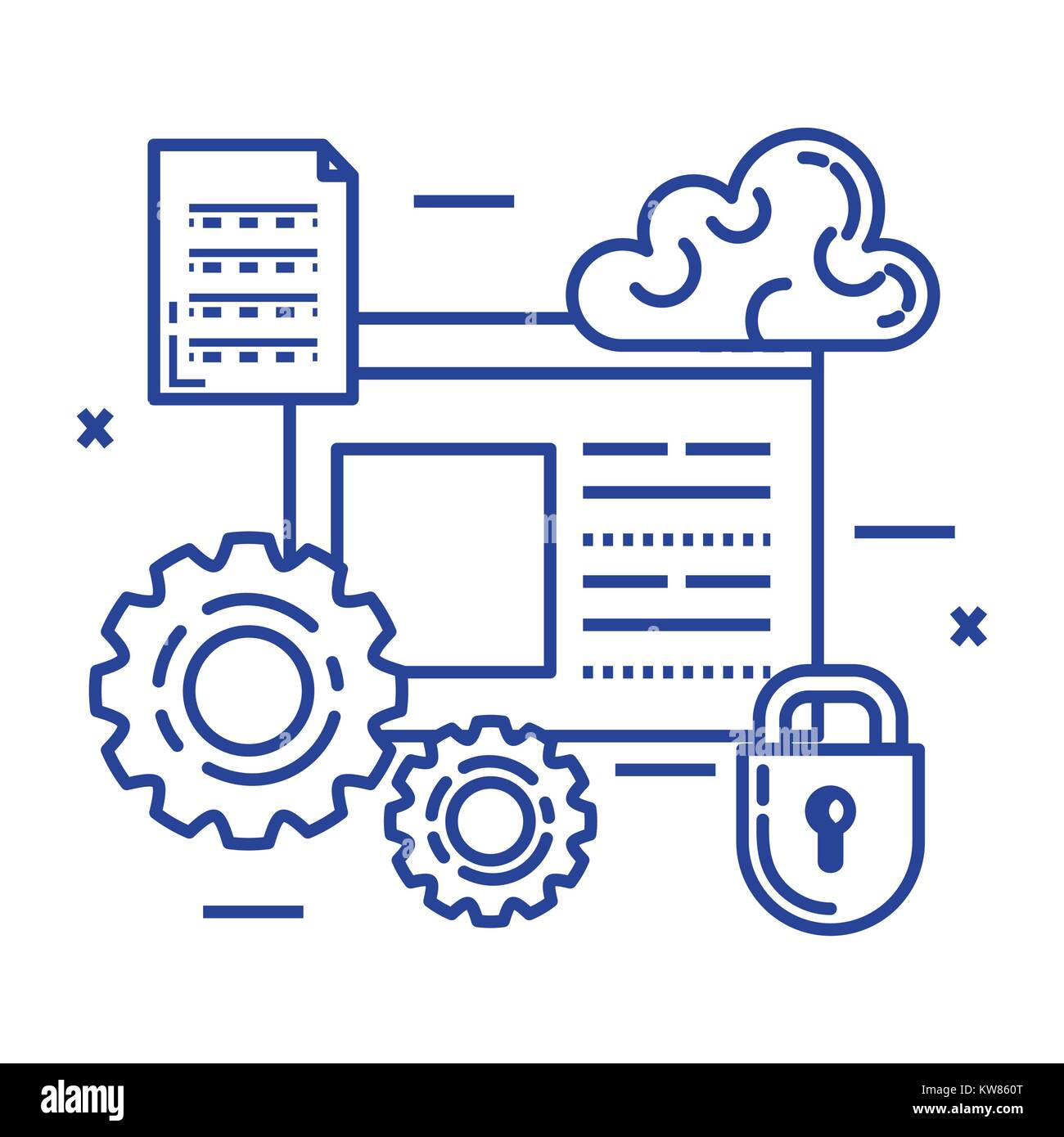 security system technology icons Stock Vector Image & Art - Alamy