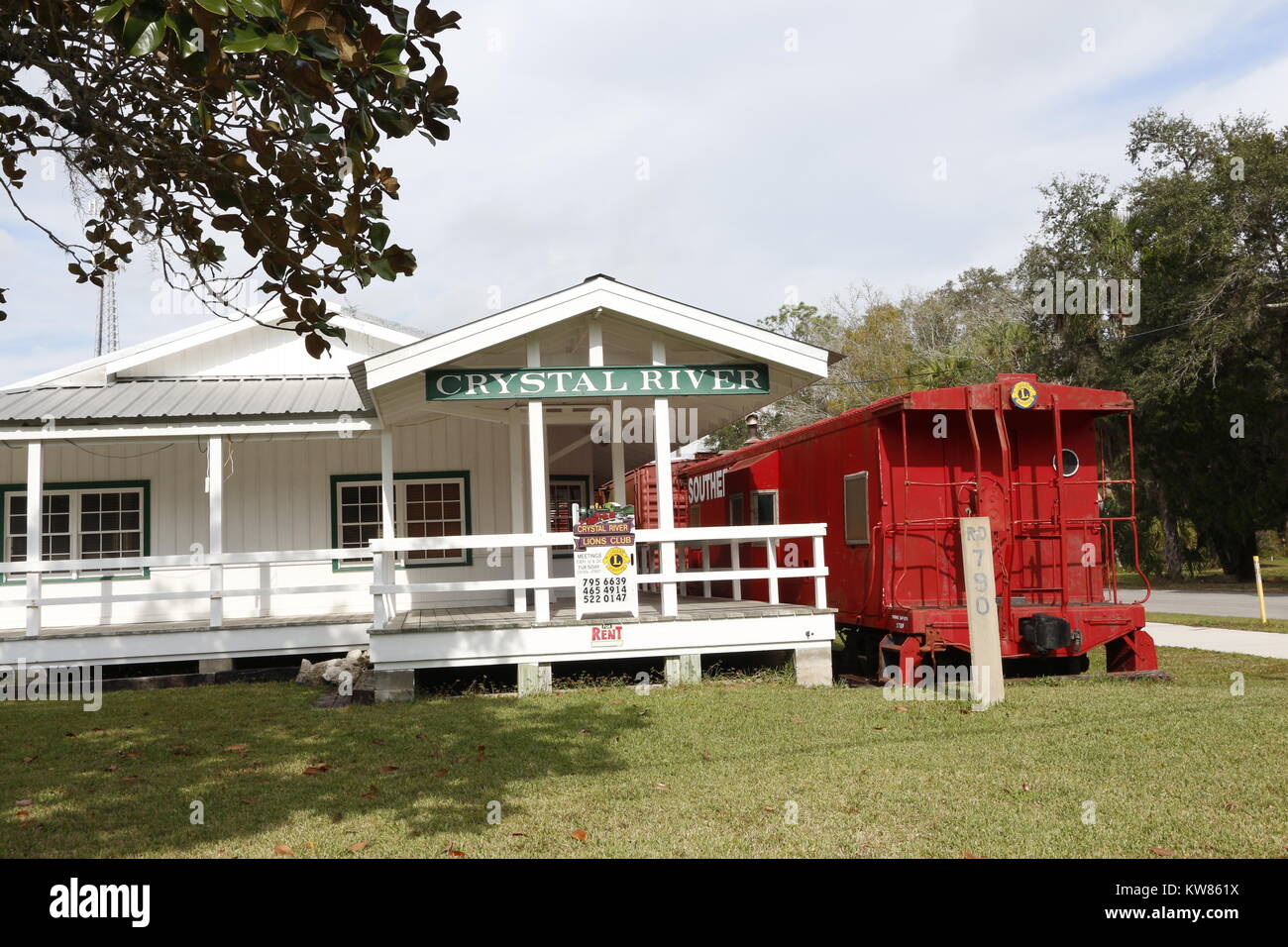 The historic Crystal River, Florida Railroad Depot Stock Photo - Alamy