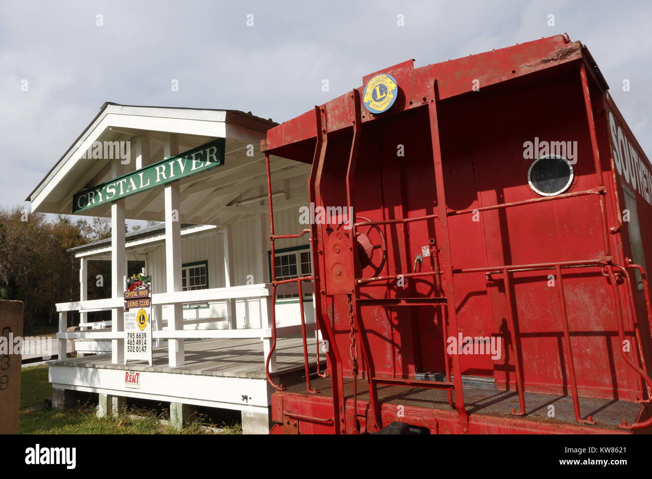 The historic Crystal River, Florida Railroad Depot Stock Photo - Alamy