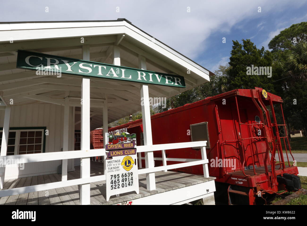 The historic Crystal River, Florida Railroad Depot Stock Photo - Alamy