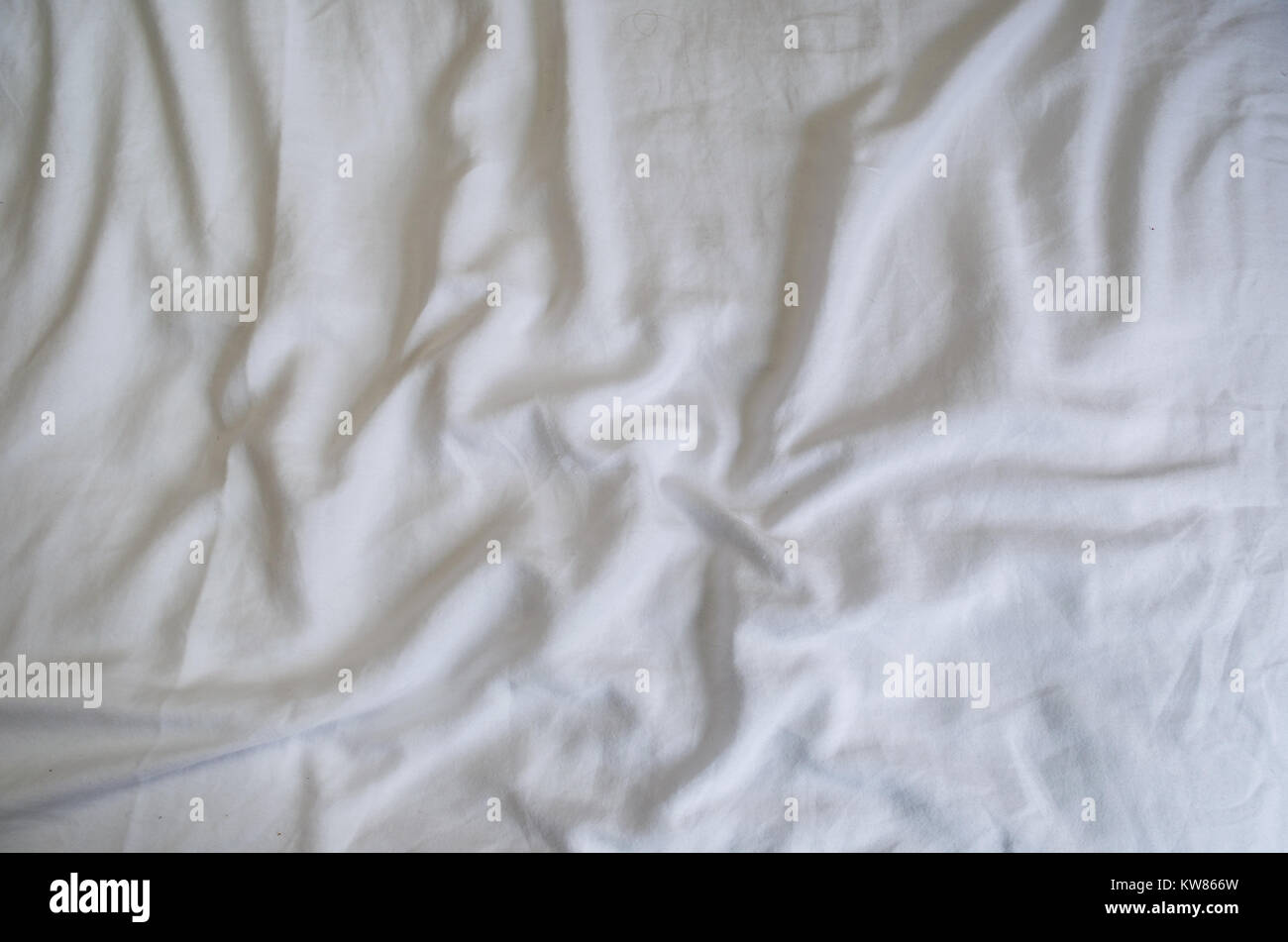 Texture of crumpled white sheet. Great concept of messy bedding Stock ...