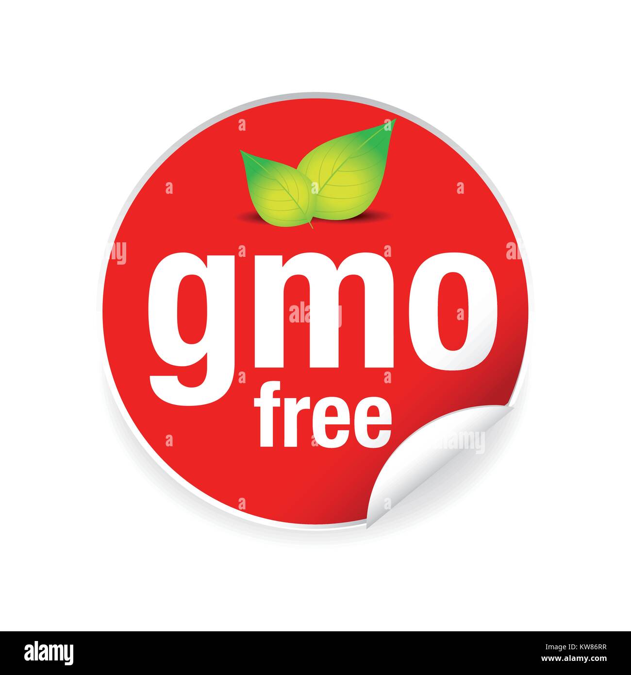 GMO free label tag red Stock Vector Image & Art - Alamy