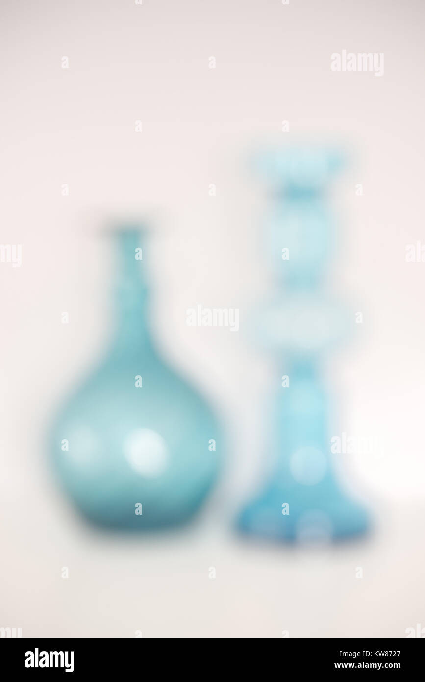 Vases Still Life Out of Blue Glass Stock Photo - Alamy