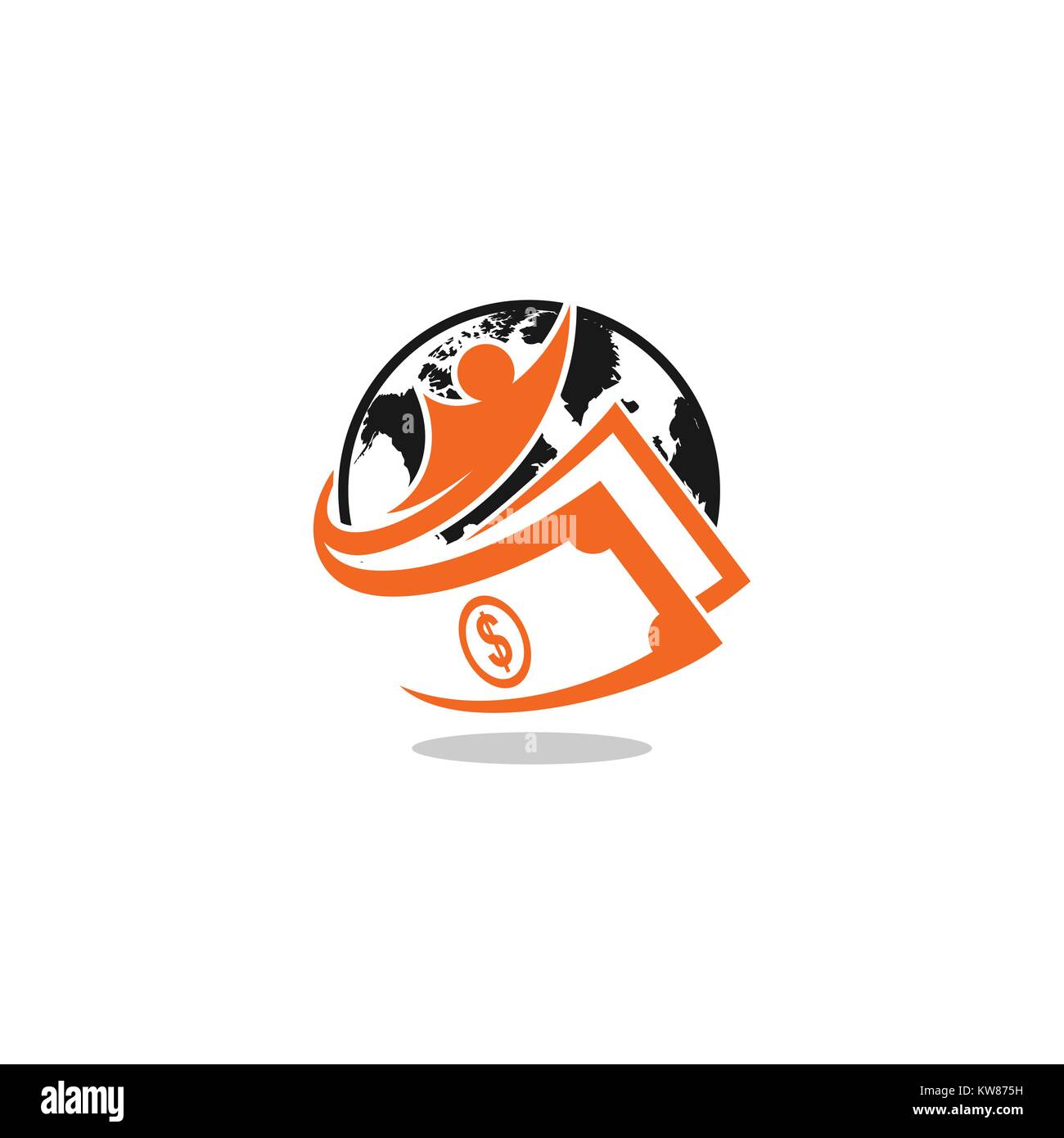 globe cash vector logo Stock Vector Image & Art - Alamy