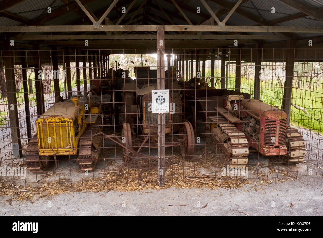 Old farm machinery in the McLaren Vale, South Australia, Australia ...