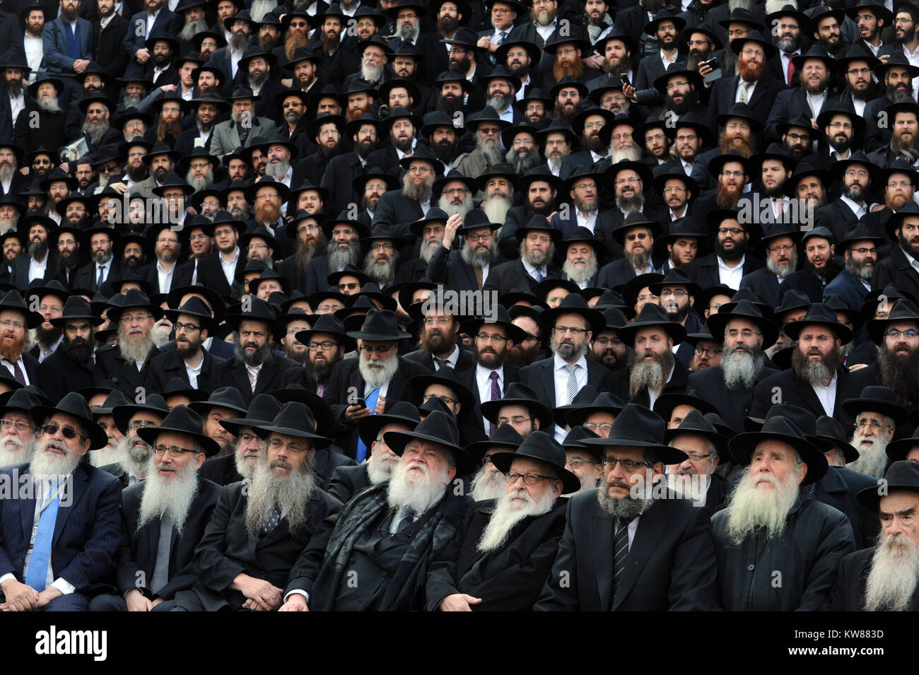 NEW YORK, NY - NOVEMBER 20: Thousands Rabbis pose for a group photo in ...
