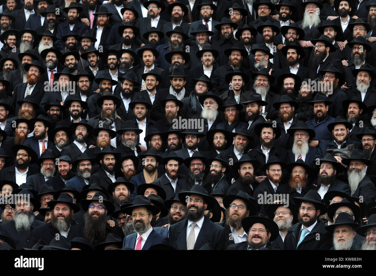 NEW YORK, NY - NOVEMBER 20: Thousands Rabbis pose for a group photo in ...