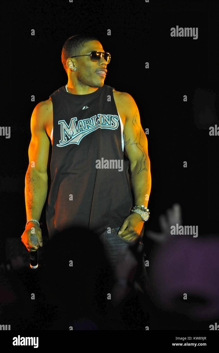 MIAMI - APRIL 10: Nelly performs at Sun Life Stadium after the Florida ...
