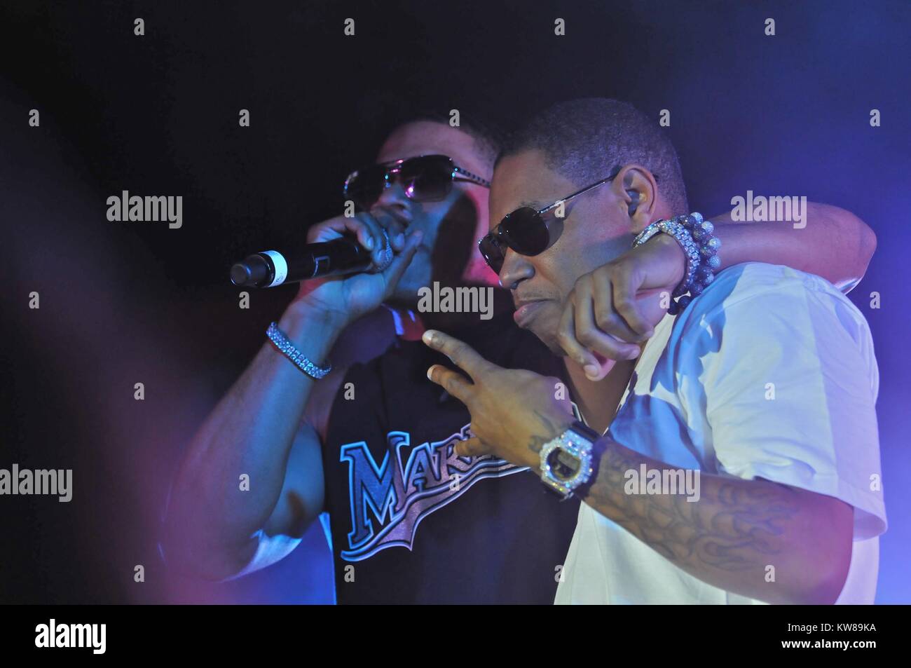 MIAMI - APRIL 10: Nelly performs at Sun Life Stadium after the Florida ...