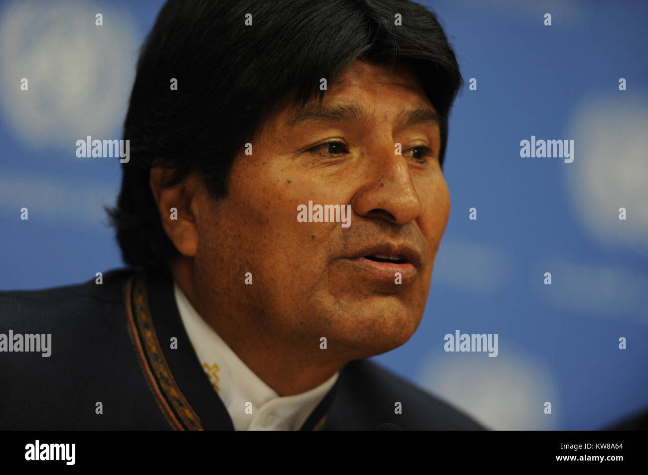 NEW YORK, NY - SEPTEMBER 24: Bolivian President Evo Morales addresses ...