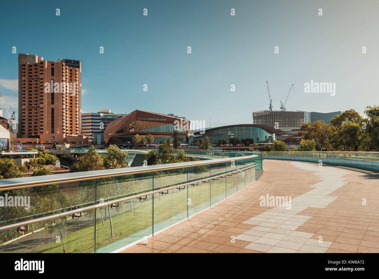 Adelaide, Australia - January 13, 2017: Adelaide city skyline with its ...