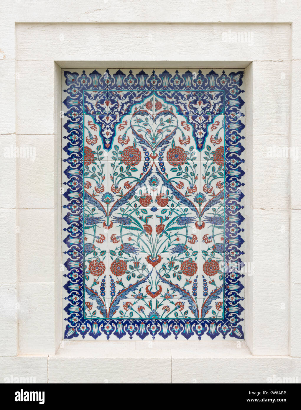 Ancient Ottoman patterned tile composition Stock Photo - Alamy