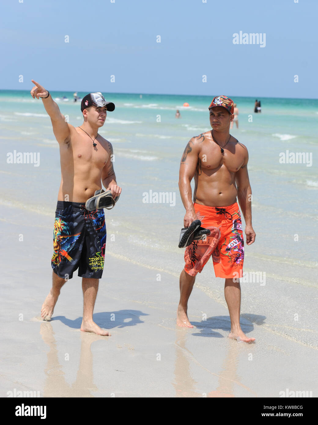 MIAMI, FL - Summer 2010: Angelina Pivarnick, Sammi Giancola on the set ...