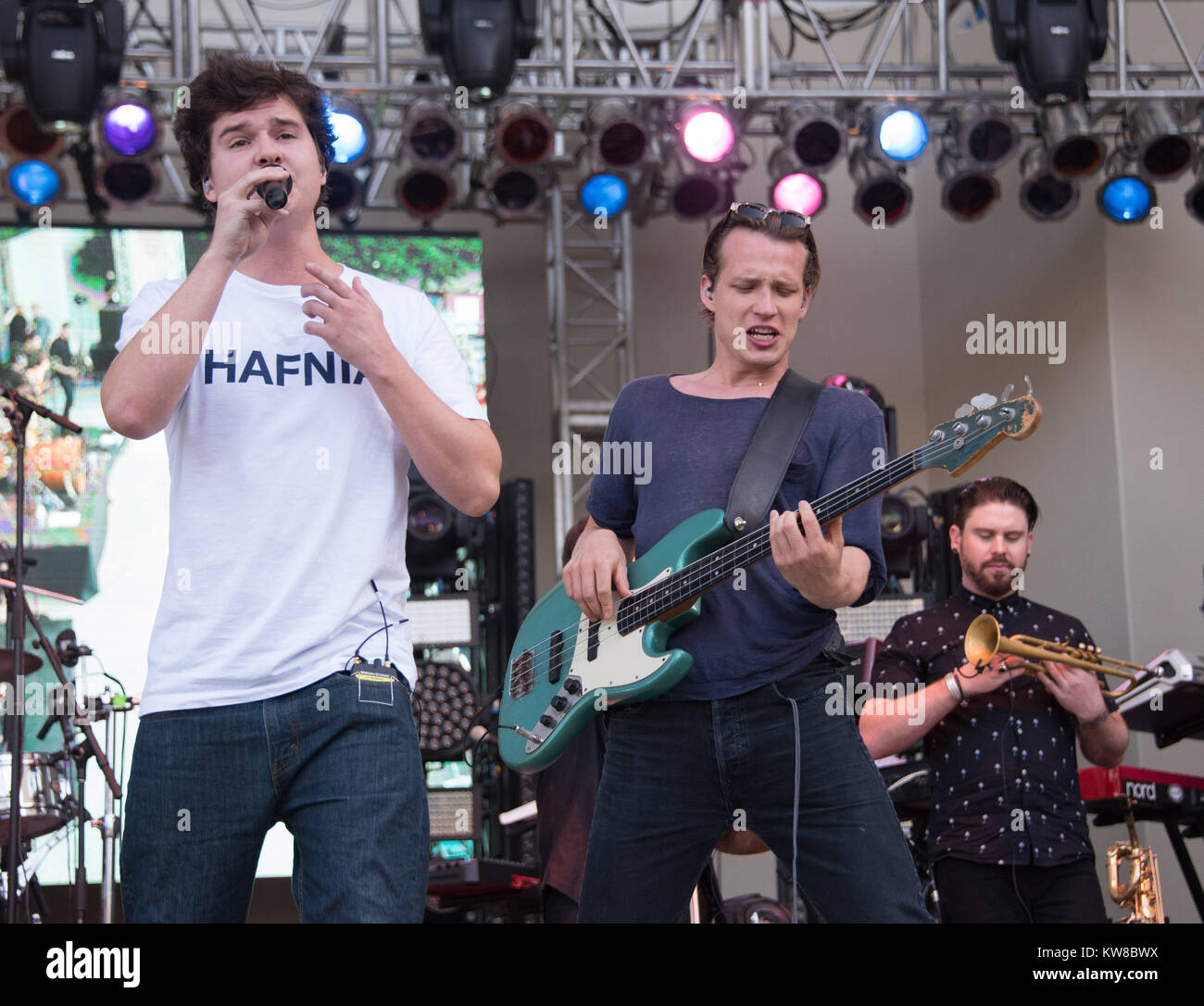 WEST PALM BEACH FL - APRIL 27: Lukas Graham, Magnus Larsson performs ...