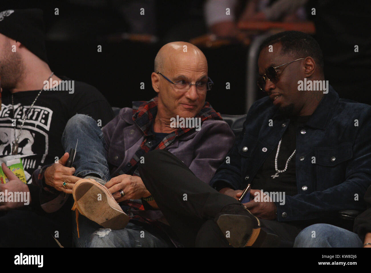 Celebrities seen at the Lakers game. The Golden State Warriors defeated ...