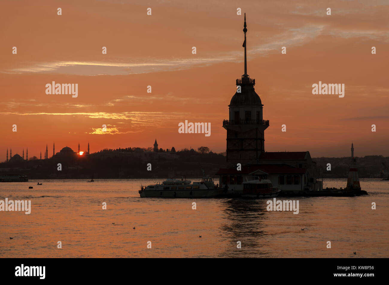 Maiden's Tower is also known as Kizkulesi which is located at the ...