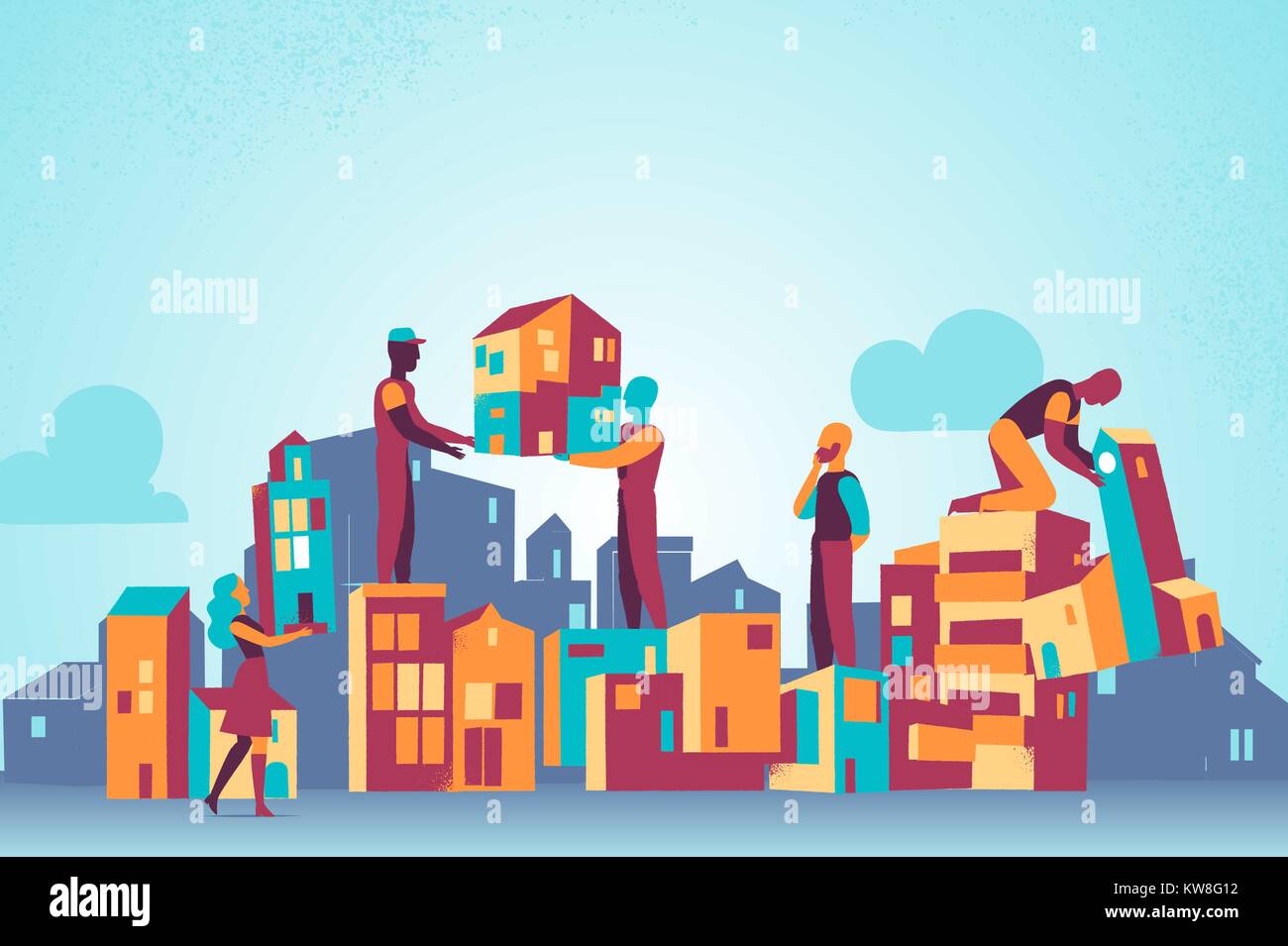 House building site in Stock Vector Images - Alamy