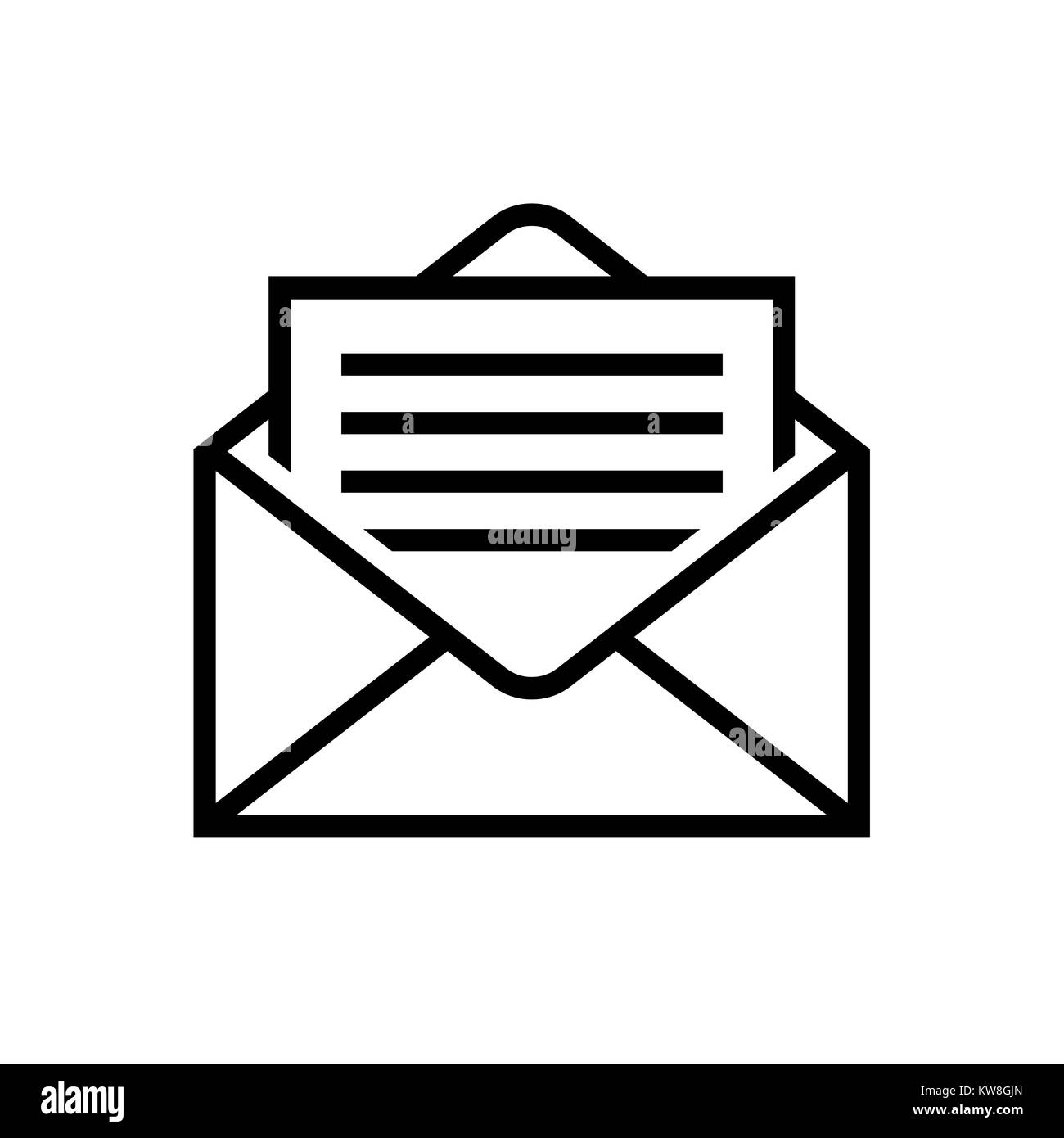Email Envelope Symbol Black and White Stock Photos & Images - Alamy