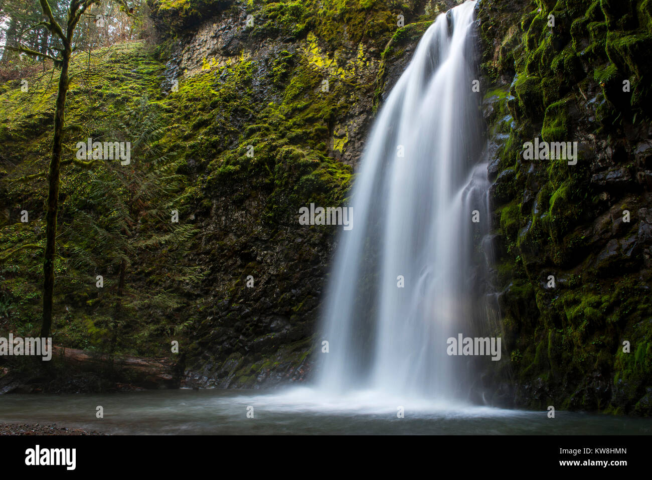 Glide, OREGON, USA. 30th Dec, 2017. Water rushes over the Fall Creek ...