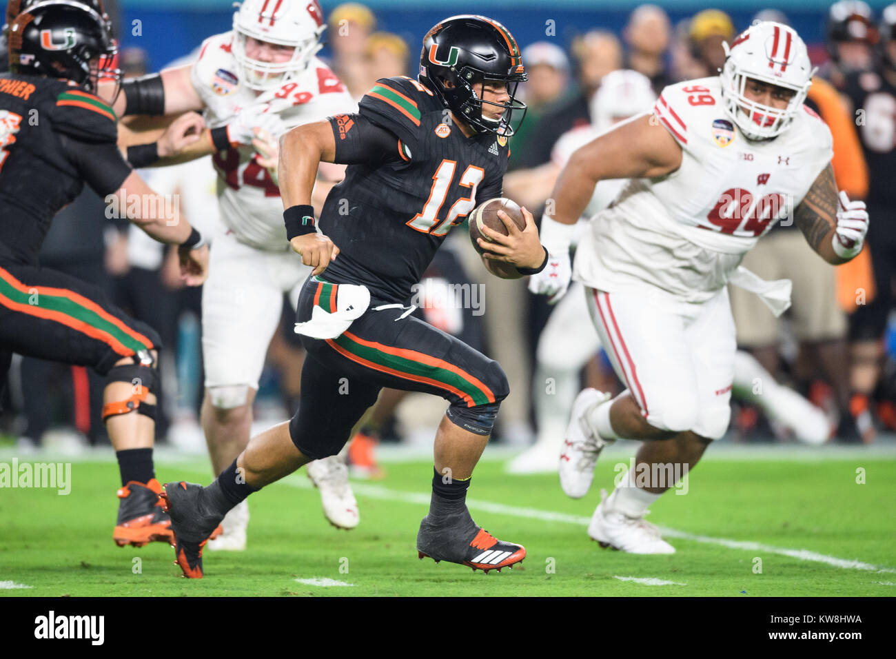 Miami Hurricanes quarterback Malik Rosier (12) during the Capital One ...