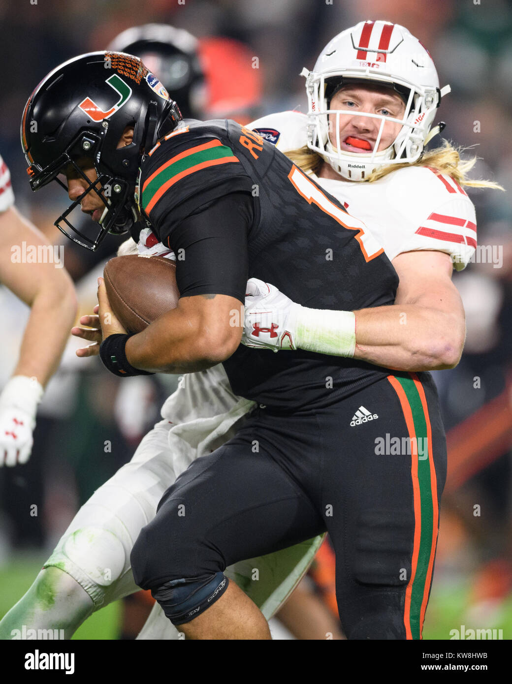 University of miami hurricanes quarterback malik rosier 12 hi-res stock ...