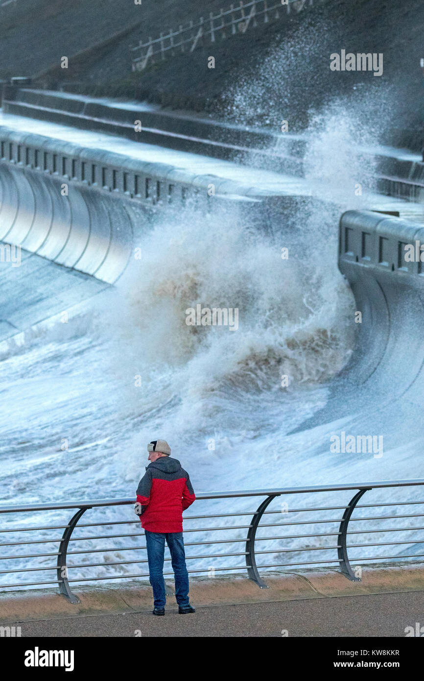 Storm Dylan, Blackpool, Lancashire, 31st December 2017. UK Weather ...