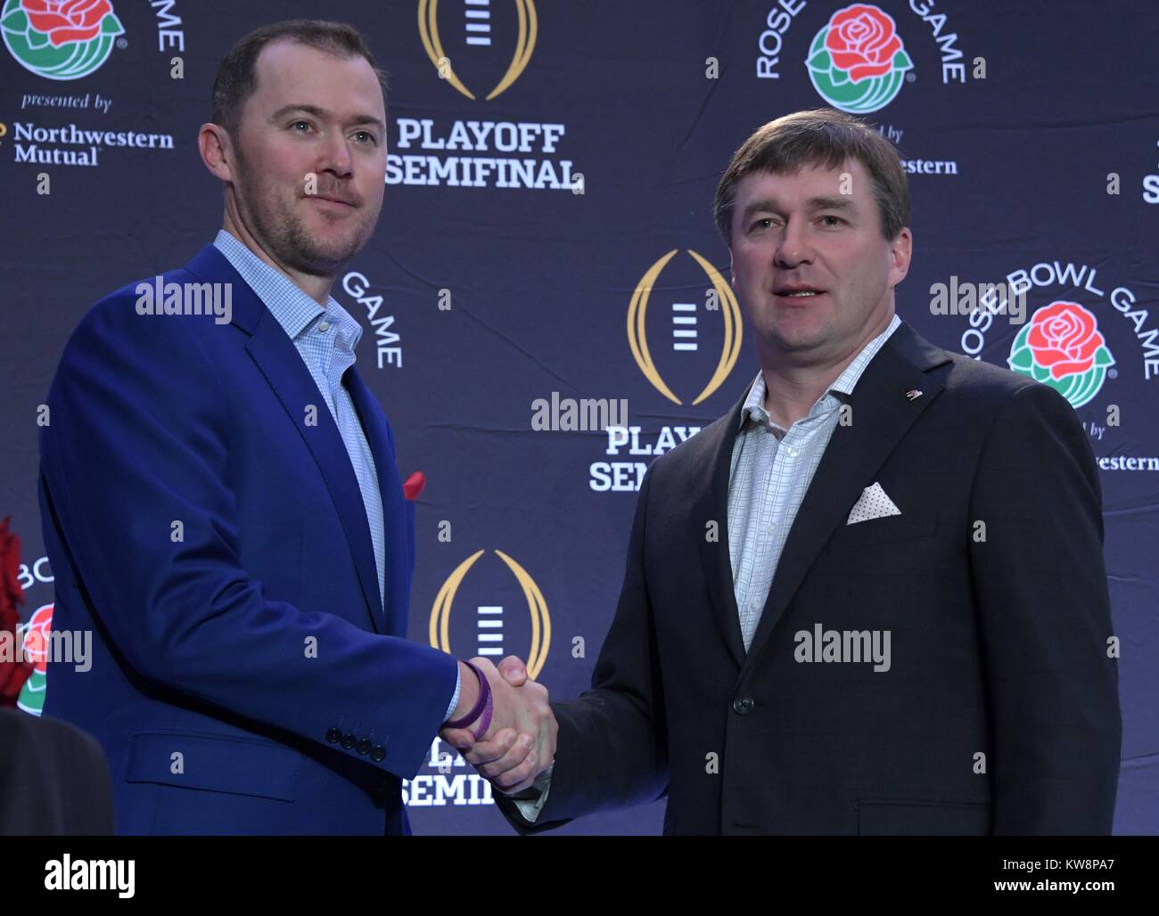 Los Angeles, United States. 31st Dec, 2017. Oklahoma Sooners coach ...