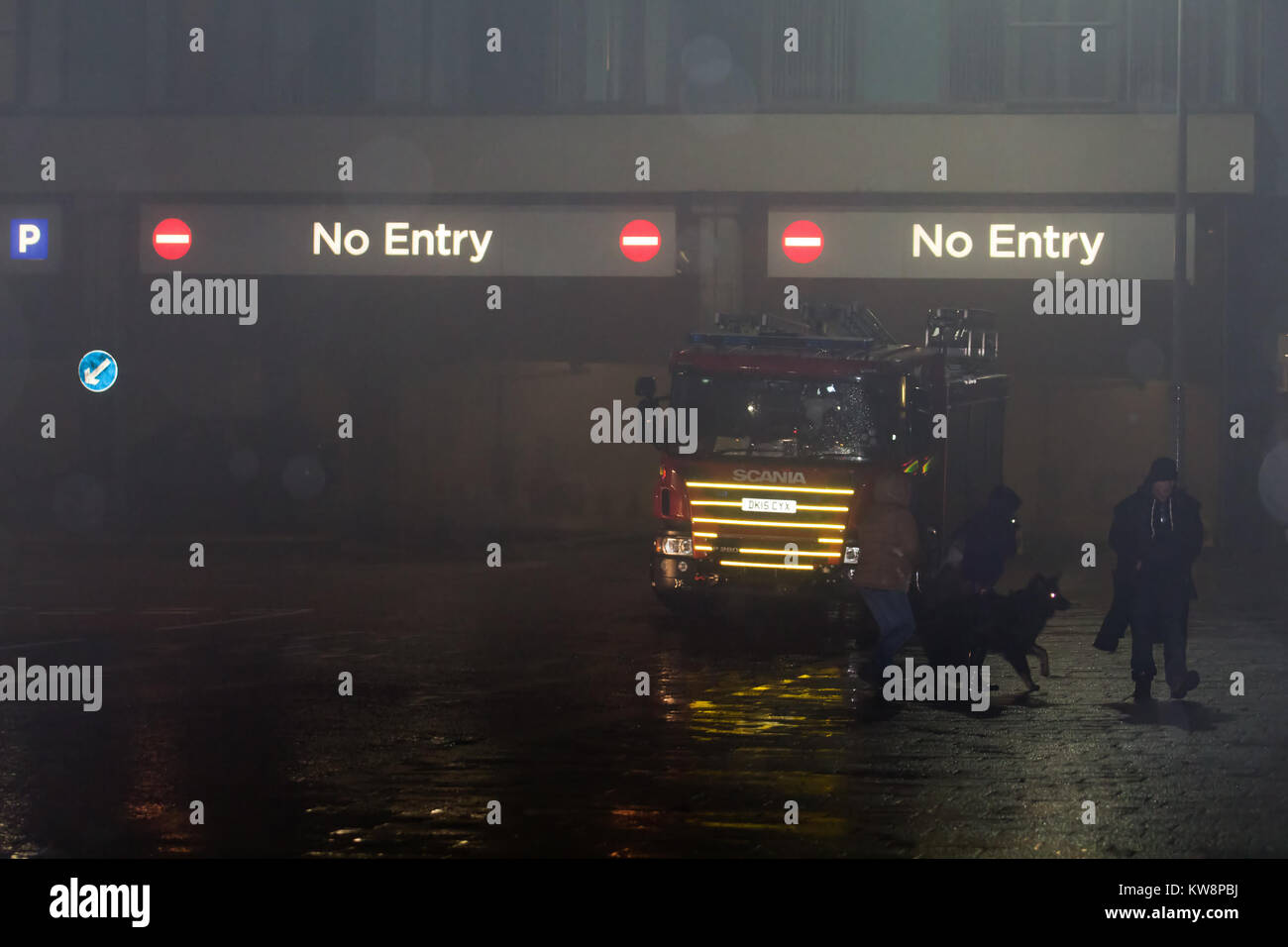 Liverpool, UK, 31st December 2017. Major fire breaks out in a multi ...