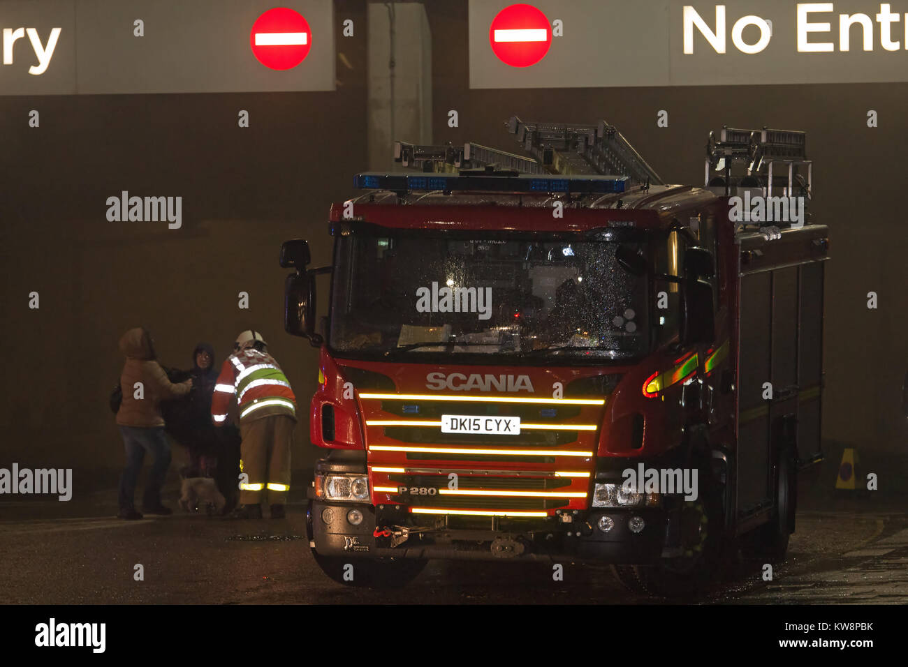 Liverpool, UK, 31st December 2017. Major fire breaks out in a multi ...