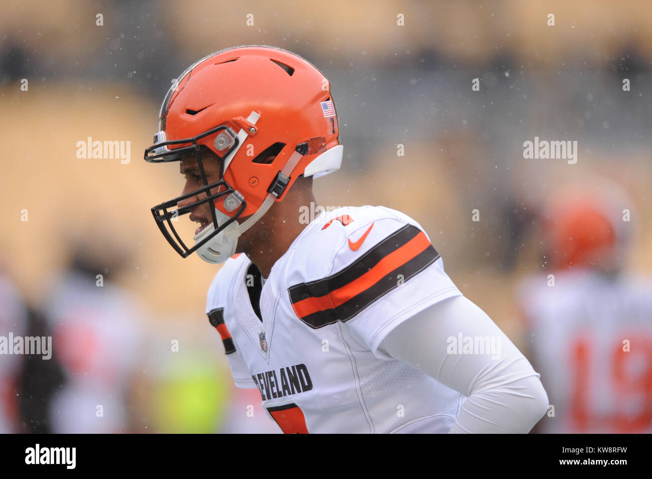 Pittsburgh, PA, USA. 31st Dec, 2017. Browns DeShone Kizer #7 during the ...