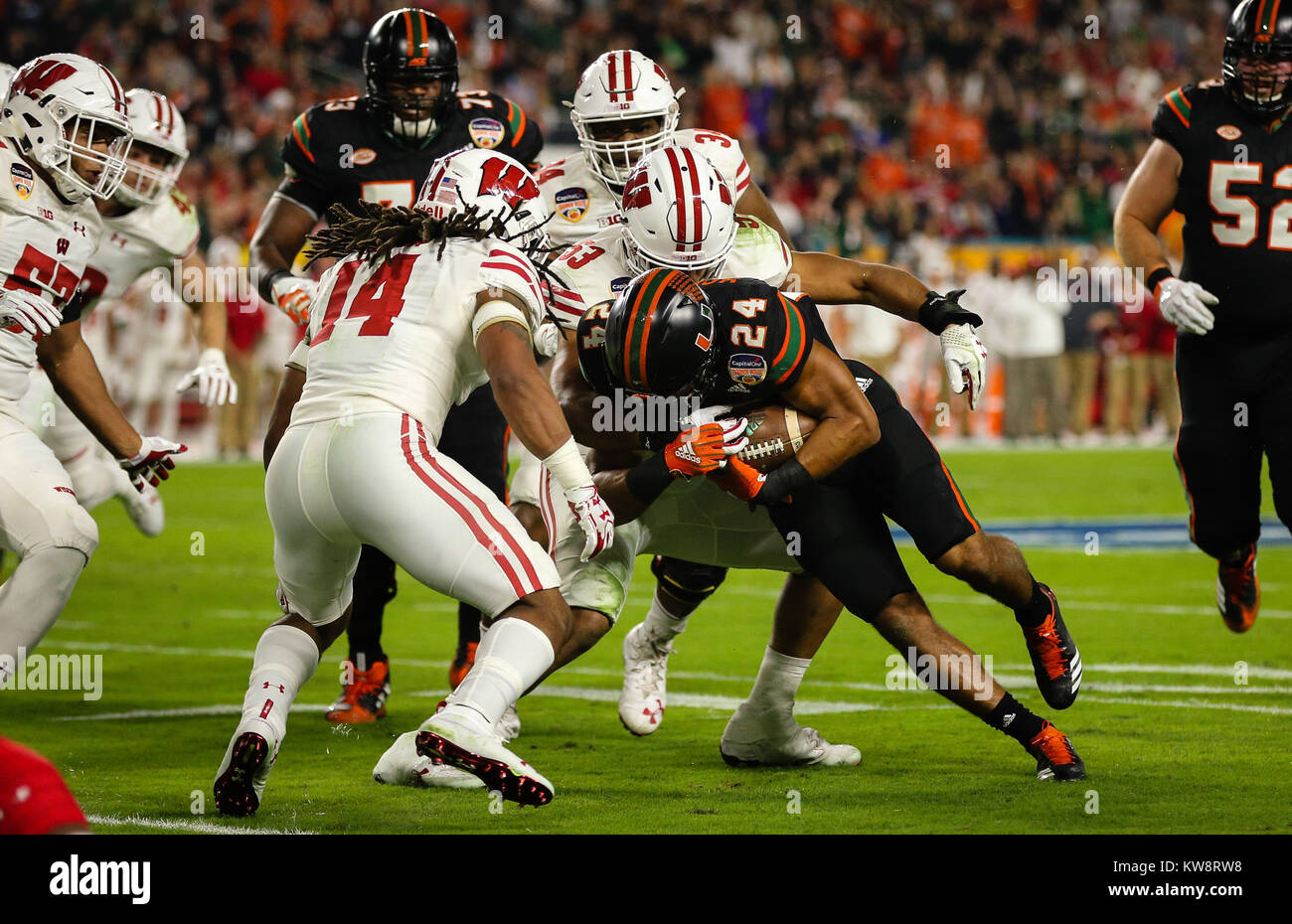 December 30, 2017: Miami Hurricanes running back Travis Homer (24 ...
